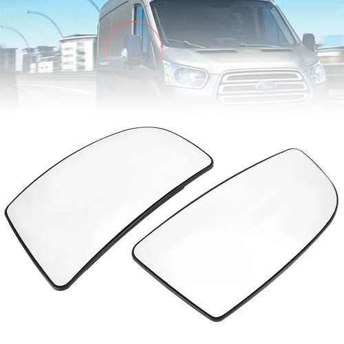 1Pair Rear View Door Wing Mirror Glass For Ford Transit Mk8 2014-2020 ...