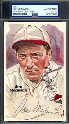 Joe Medwick PSA DNA Coa Signed Perez Steele Cut Postcard Autographed | eBay