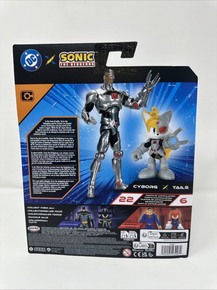 New DC x Sonic The Hedgehog Cyborg And Tails Action Figures 2025 | eBay