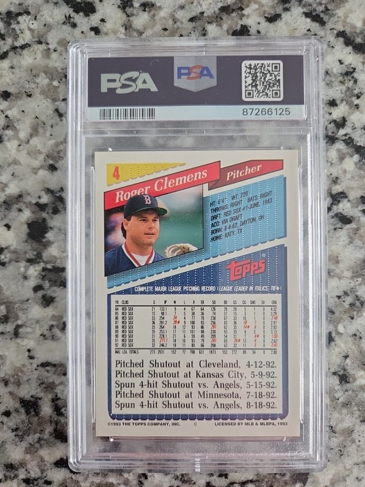 1993 Topps - Roger Clemens #4 | eBay