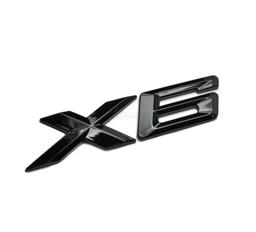 Gloss Black Car Letter Number Rear Trunk Boot Badge Emblem For BMW X6 ...
