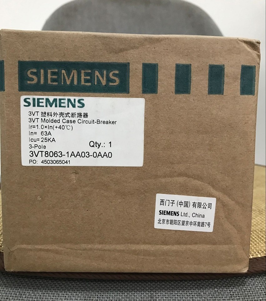 New SIEMENS 3VT8063-1AA03-0AA0 3P 63A Circuit Breaker Free Shipping | eBay