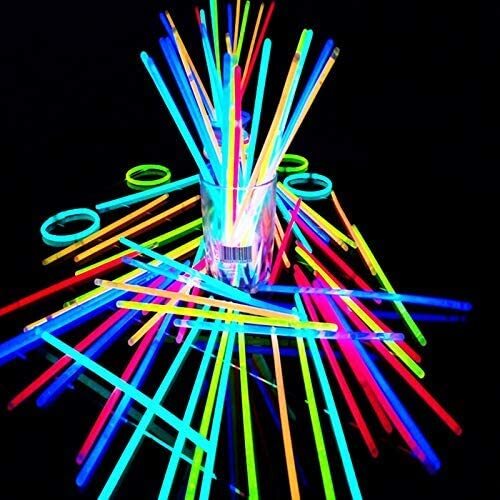 50/100/200 8" GLOW STICKS BRACELETS NECKLACES PARTY FAVORS NEON COLOR ...