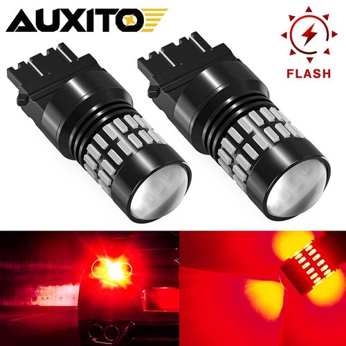 Pure Red 3157 3057 3357 4057 Flash Blinker Strobe LED Brake Stop Tail ...
