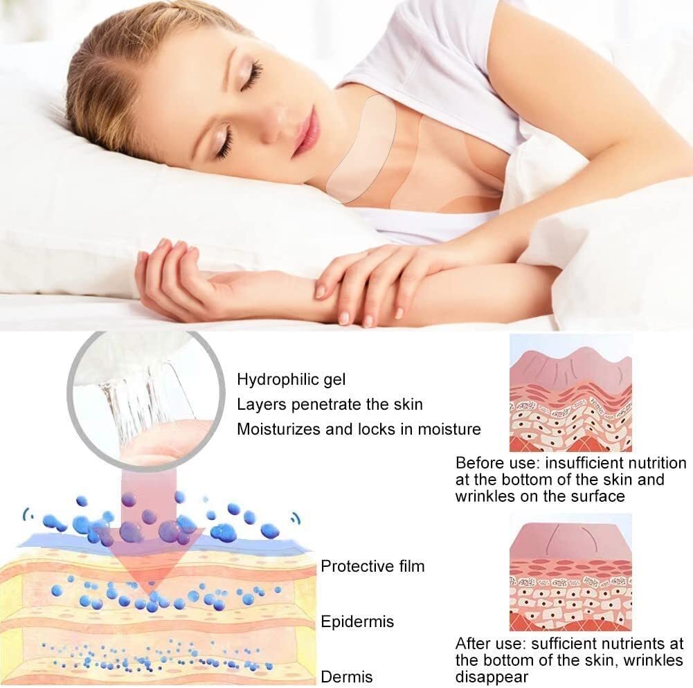 4× Reusable Anti Wrinkle Chest and Neck Silicone Pad Transparent Anti ...