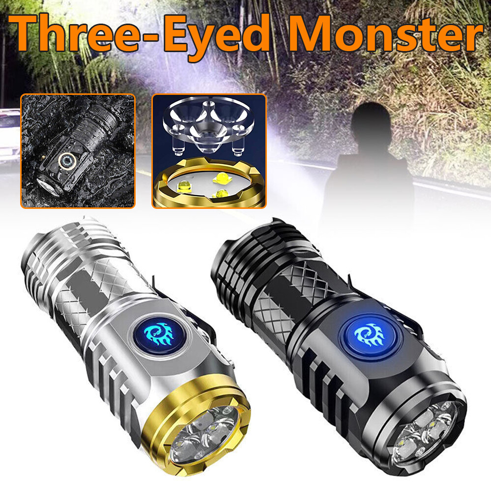 Three-Eyed Monster Mini Flashlight, LED Flashlights High Lumens ...