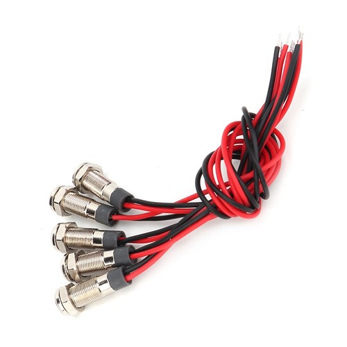 5 X LED Lamp IP66 6mm LED Waterproof Metal Warning Light With Wire 1NO ...