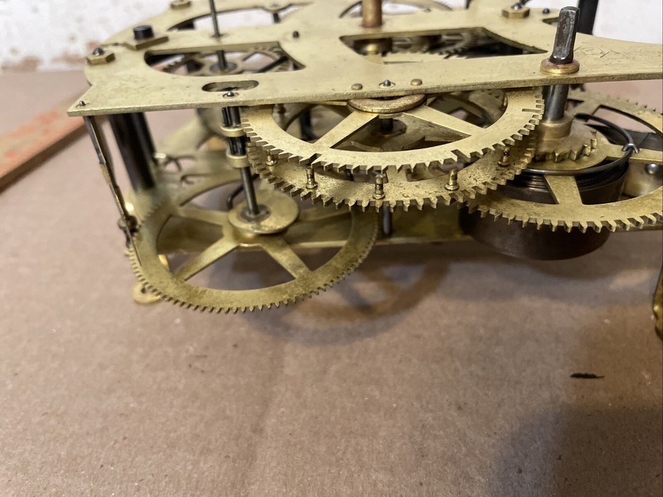 Antique Ansonia Regulator A Long Drop Clock Movement W/ Seconds | eBay