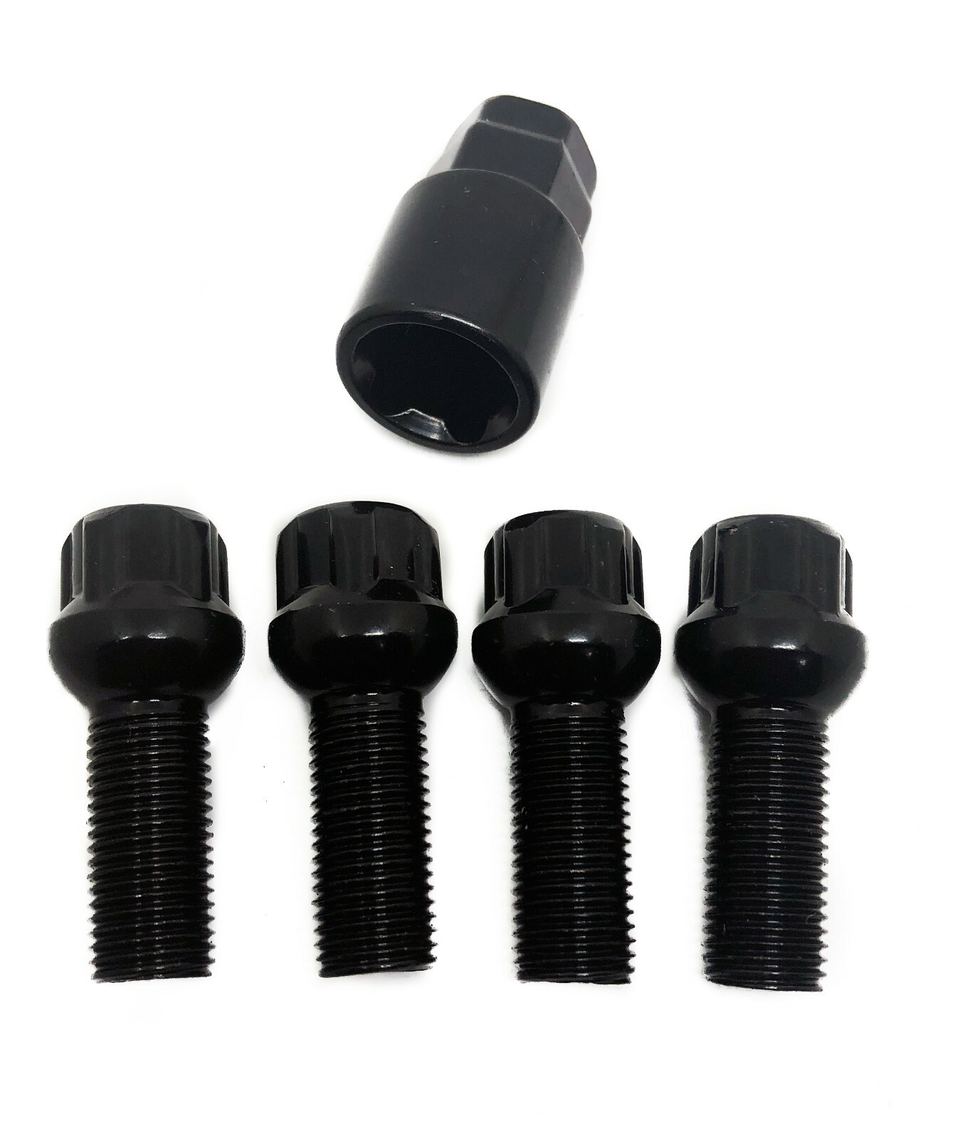 4 Black Ball Seat Wheel Locks set Audi A3 A4 A7 TT S3 S4 S5 S6 A5 A6 ...