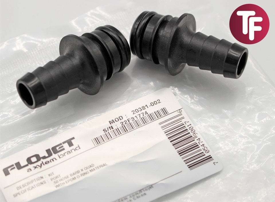 Flojet 20381002 Straight Hose Barb Port Kit 1/2" (13mm) Quick Connect ...