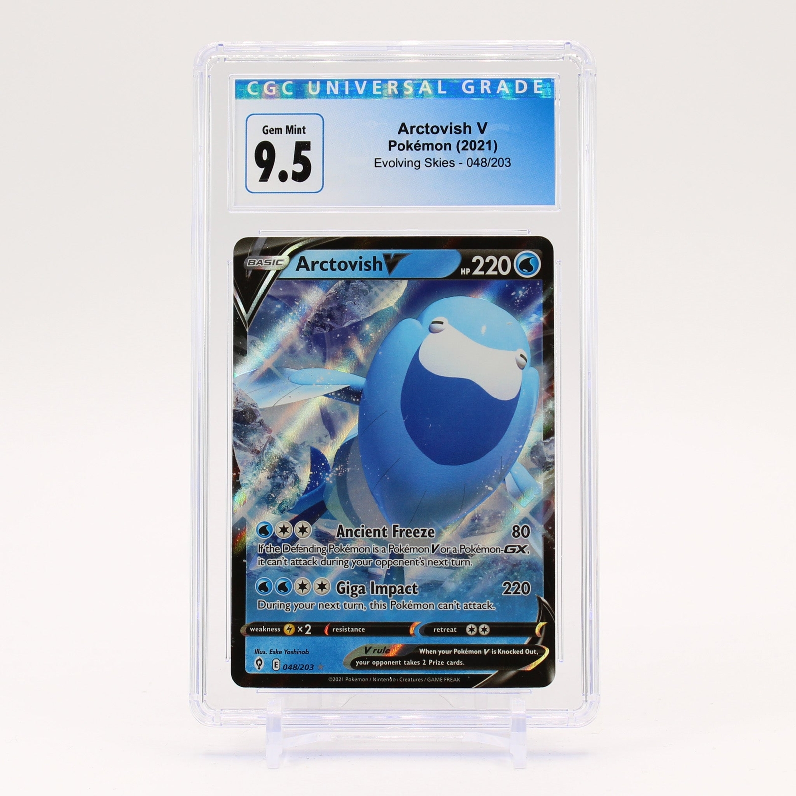 Pokémon TCG Arctovish V Evolving Skies 048/203 Holo Ultra Rare for sale ...