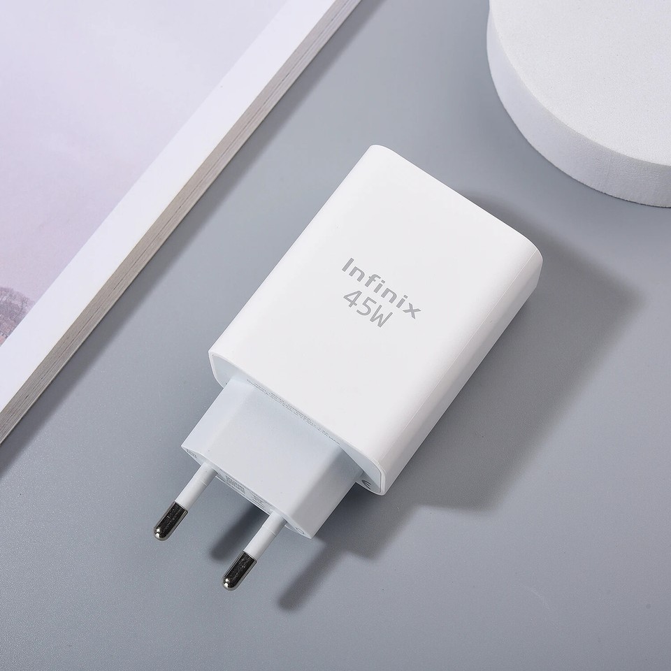 Infinix 45W SuperFast Charger Adapter 6A USB C Cable for Infinix Note ...