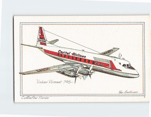 Postcard Vickers Viscount Capitol Airlines | eBay