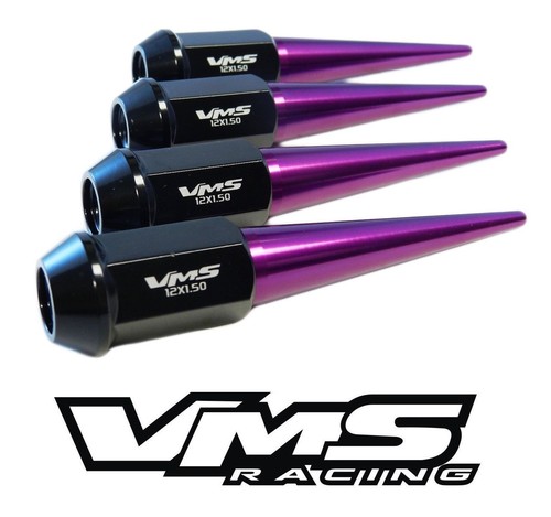 32 TRUE SPIKE 14X2.0 FORGED STEEL LUG NUTS PURPLE SPIKES FOR FORD ...