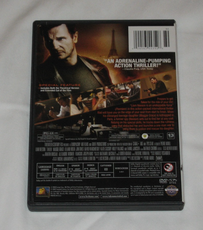 Taken, Extended Cut (DVD, 2008) | eBay