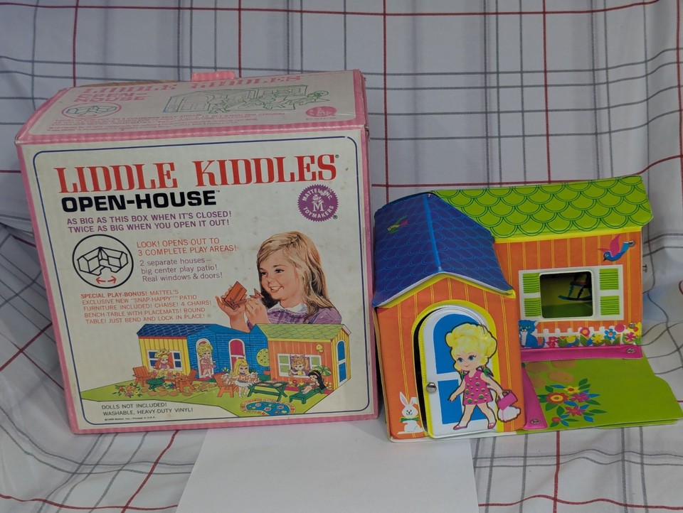 VTG 1968 Liddle Kiddle Open-House Doll house with original box. house ...