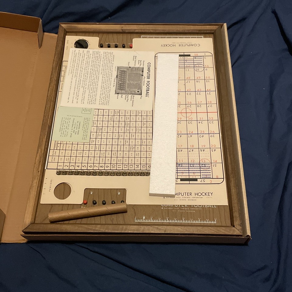 1969 Electronic Data Computer Football Game In Box Vintage 12689 ...