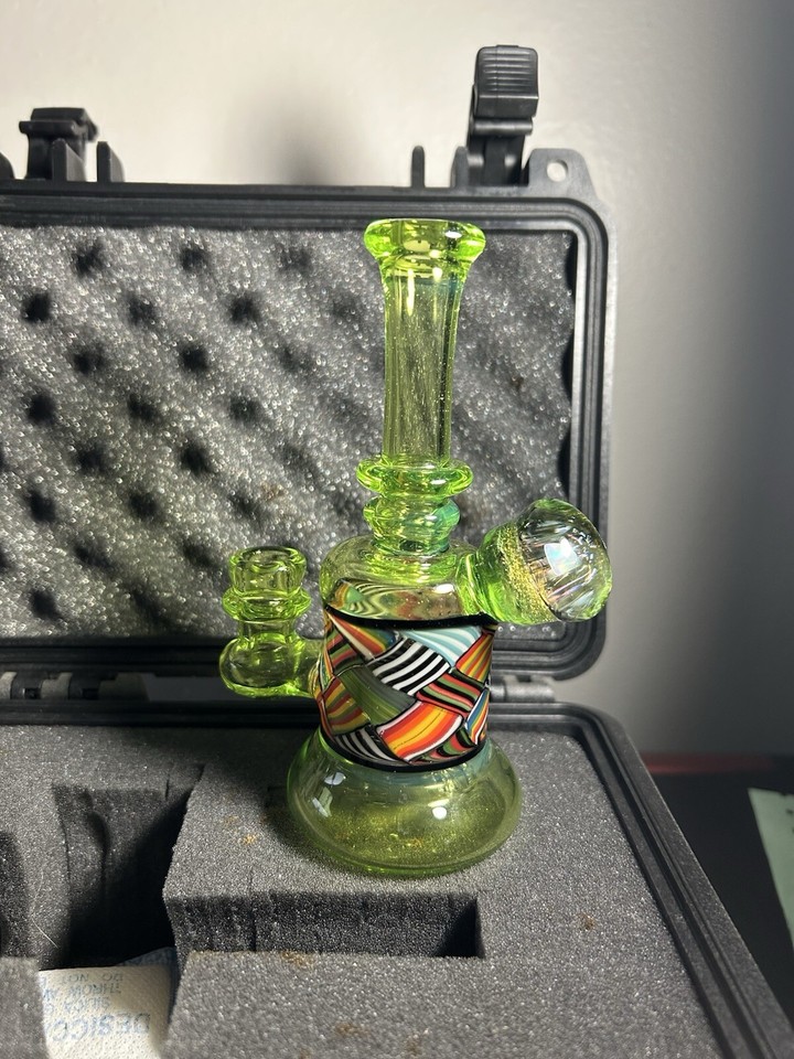 Matt C Custom 2017 10mm Female Rig Heady Green & Illuminati | eBay
