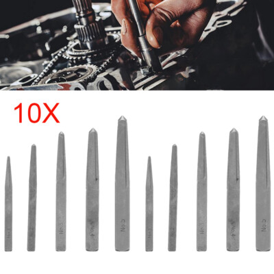 10PC/ Set Straight Fluted Screw Extractor Drill Square Easy Out ...