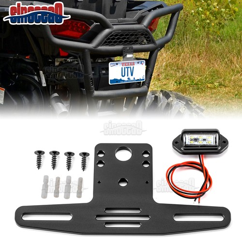 UTV Universal 6-LED Lighted License Plate Frame for Polaris Can-Am ...