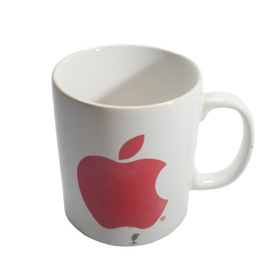 Vintage Apple Computers Inc Red Logo Coffee Mug Coloroll Kilncraft ...