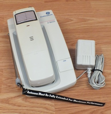 Genuine Vintage GE (2-9515B) 2 Channel 10 Memory Cordless Telephone ...