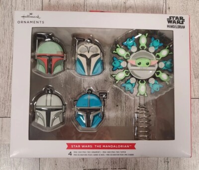 Hallmark Star Wars Ornament Set The Mandalorian Mini With Grogu Tree ...