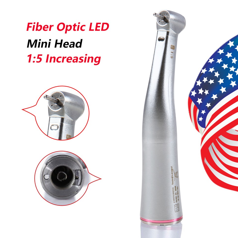 NEW Dental 1:5 Optic LED Contra Angle Increasing Handpiece Fit for NSK ...