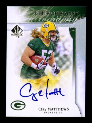 2009 UD UPPER DECK SP AUTHENTIC CHIROGRAPHY CH-CM CLAY MATTHEWS ROOKIE ...