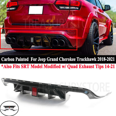 For Jeep Grand Cherokee Trackhawk SRT 2018-2021 Rear Bumper Diffuser ...