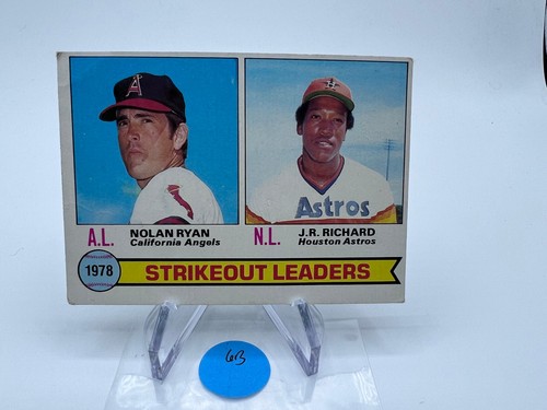 1979 Topps 1978 Strikeout Leaders #6 Nolan Ryan - J.R. Richard Angels ...
