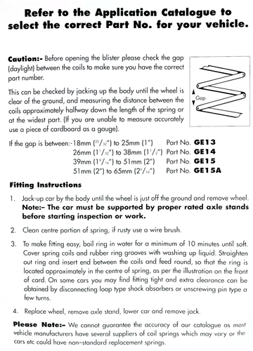 Grayston Coil Spring Assisters & Raisers 26-38mm Gap, Pair (2) GE14 ...