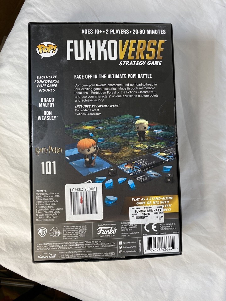 FUNKO POP FUNKOVERSE HARRY POTTER Strategy Game Draco Malfoy Ron ...