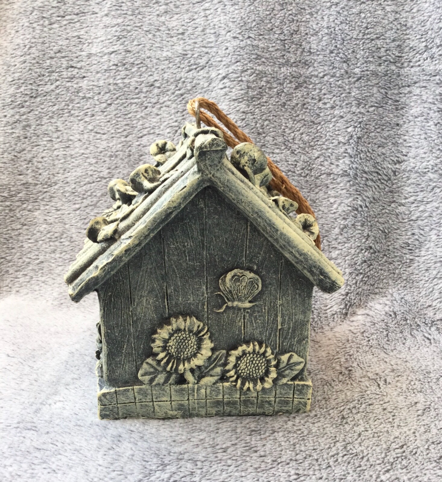 🐦 Decorative Bird Box House Flower Decorations Floral Decor Grey 3D ...