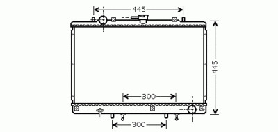 MB924487 Radiatore Raffreddamento AVA Mitsubishi Pajero II/III/IV 2500 ...