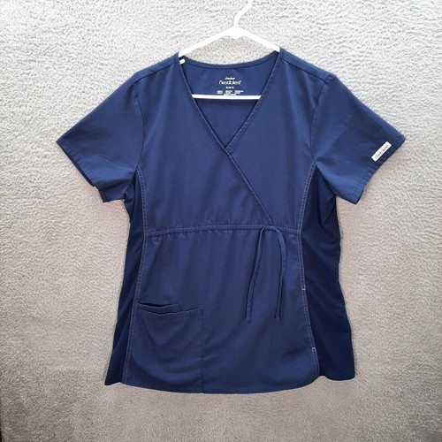 Cherokee Scrub Top Womens Medium Blue Smock Nurse Medical Dental ...