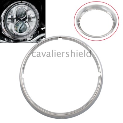 Chrome 7" Headlight Lamp Trim Ring For Harley Electra Glide Touring ...