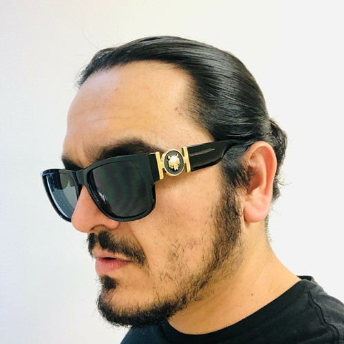 Men Sunglasses Dark Lens Rappers Retro Style Shades Gold Lion Head ...