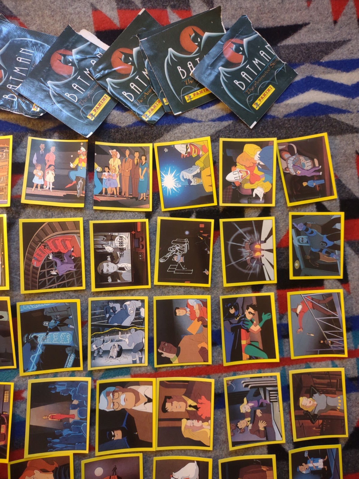 Batman Animated Series Panini Sticker Lot 55 different stickers & 10 ...