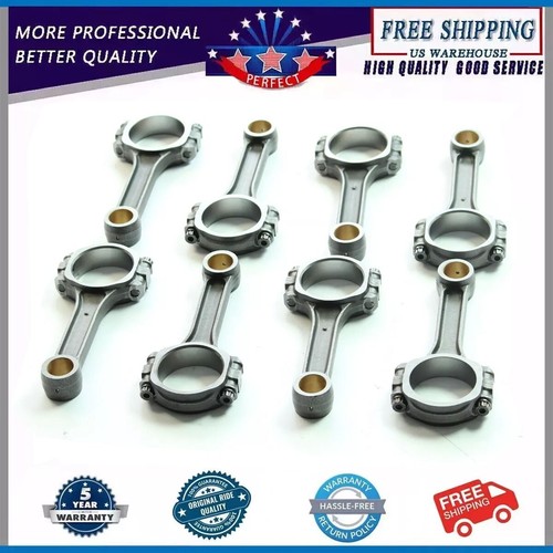 5.7'' I-Beam 5140 Connecting Rods For SBC Chevy 350 Bushed Floating | eBay
