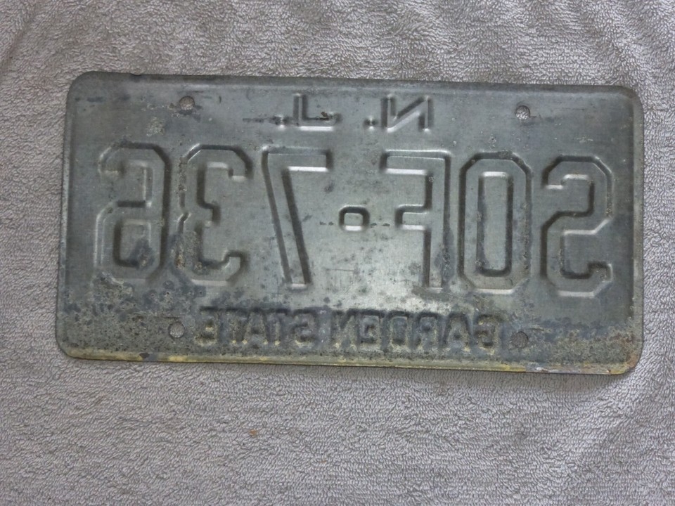 Vintage NJ New Jersey Garden State License Plate SOF 736 | eBay