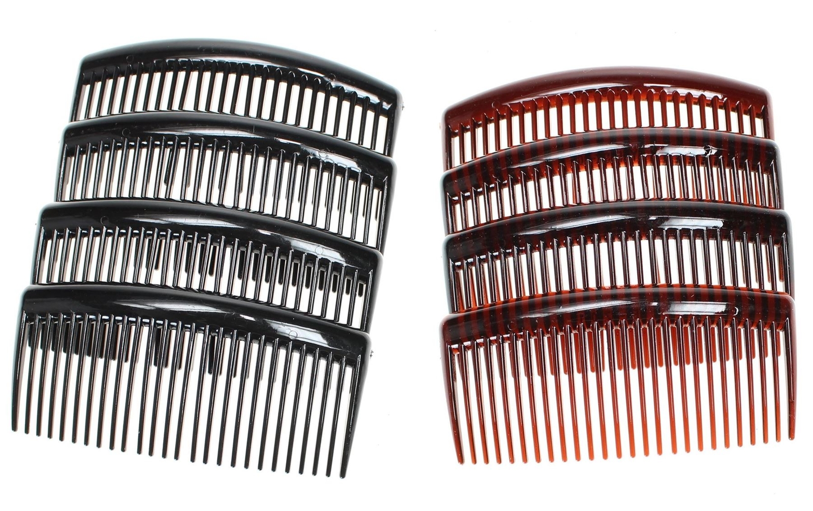 4 Plain French Side Hair Combs Slides Grips Clips Hair Accessories ...