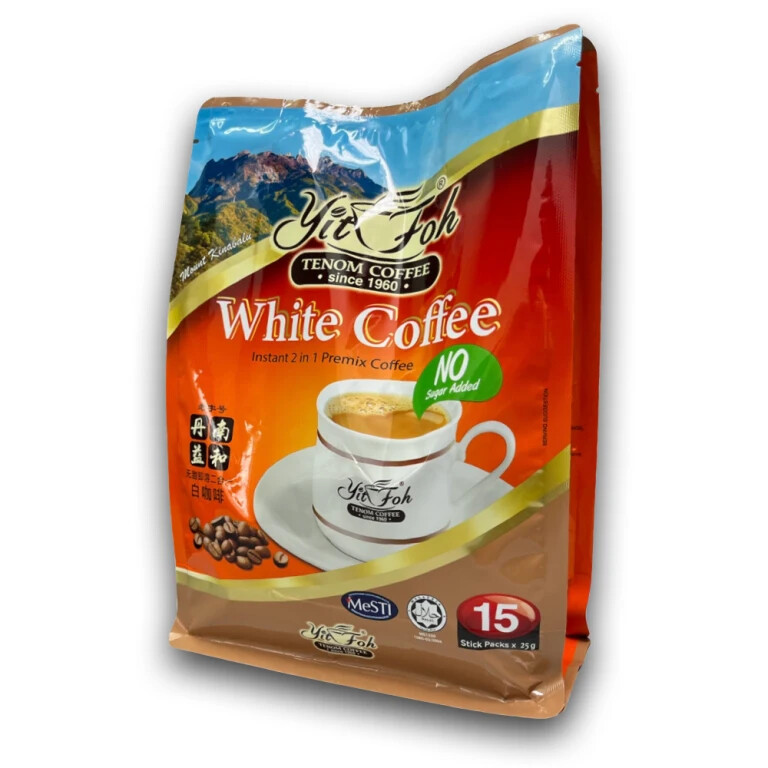 FAST DELIVERY HALAL 2 Packs Yit Foh White Coffee 2 in 1 25grams with 15 ...