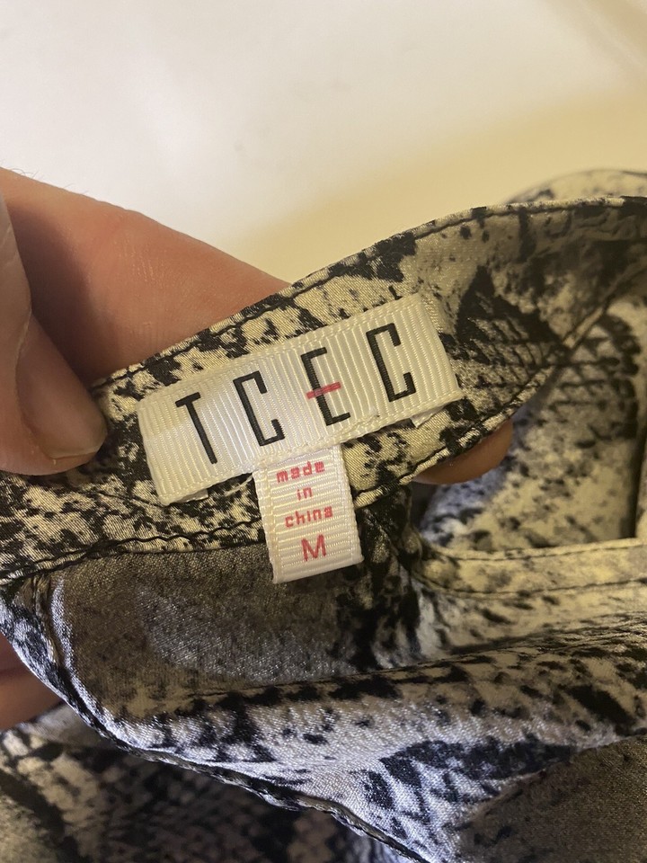 TCEC snakeskin top blouse size medium | eBay