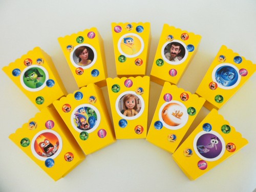 Inside Out Party Favors 10 Popcorn Boxes, goodie bags. NEW EMOTIONS ...