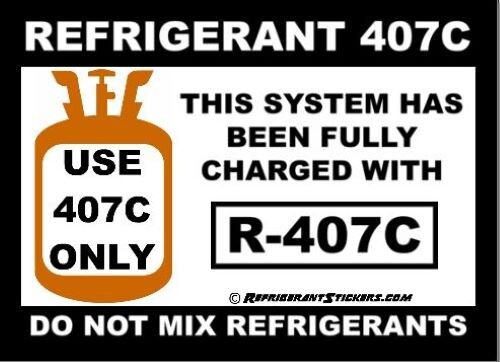 Refrigerant Retrofit Stickers X10- Properly Label Unit After Converting ...
