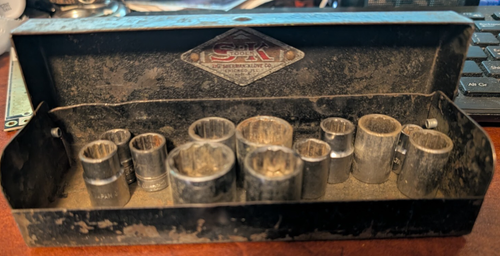 Vintage SK Socket sockets Set w/ Metal Case USA Japan Williams *READ ...