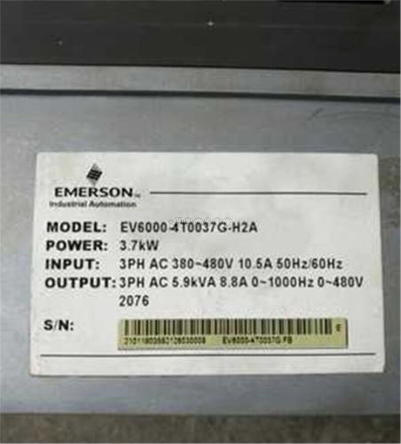 Used 1Pc Emerson Frequency Changer EV6000-4T0037G-H2A 380V 3.7KW Tested ...