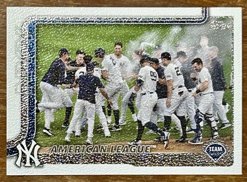 2025 Topps Series 1 Baseball RARE CANVAS New York Yankees Team Card SP ...