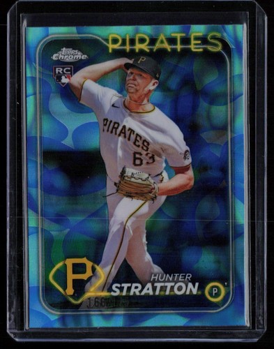 HUNTER STRATTON 2024 TOPPS CHROME UPDATE AQUA/BLUE LAVA LAMP REFRACTOR ...